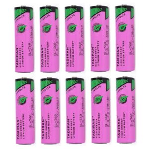 battemall 10 pcs 3.6v 2400mah tl-5903 aa lithium battery for tadiran tl-5903 sl-360 s7-400 er14505 tl-2100 6es7971-0ba00