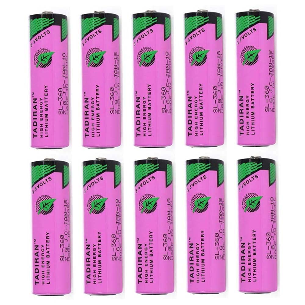 BATTEMALL 10 Pcs 3.6V 2400mAh TL-5903 AA Lithium Battery for Tadiran TL-5903 SL-360 S7-400 ER14505 TL-2100 6ES7971-0BA00