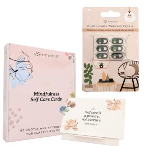 mesmos webcam cover slide cute plants and mindfulness self care cards - great stocking fillers