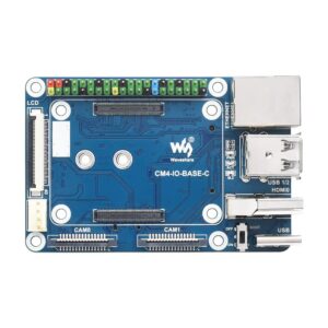 mini base board (c) for raspberry pi compute module 4 (cm4), 40pin lcd connector, gigabit ethernet rj45 interface