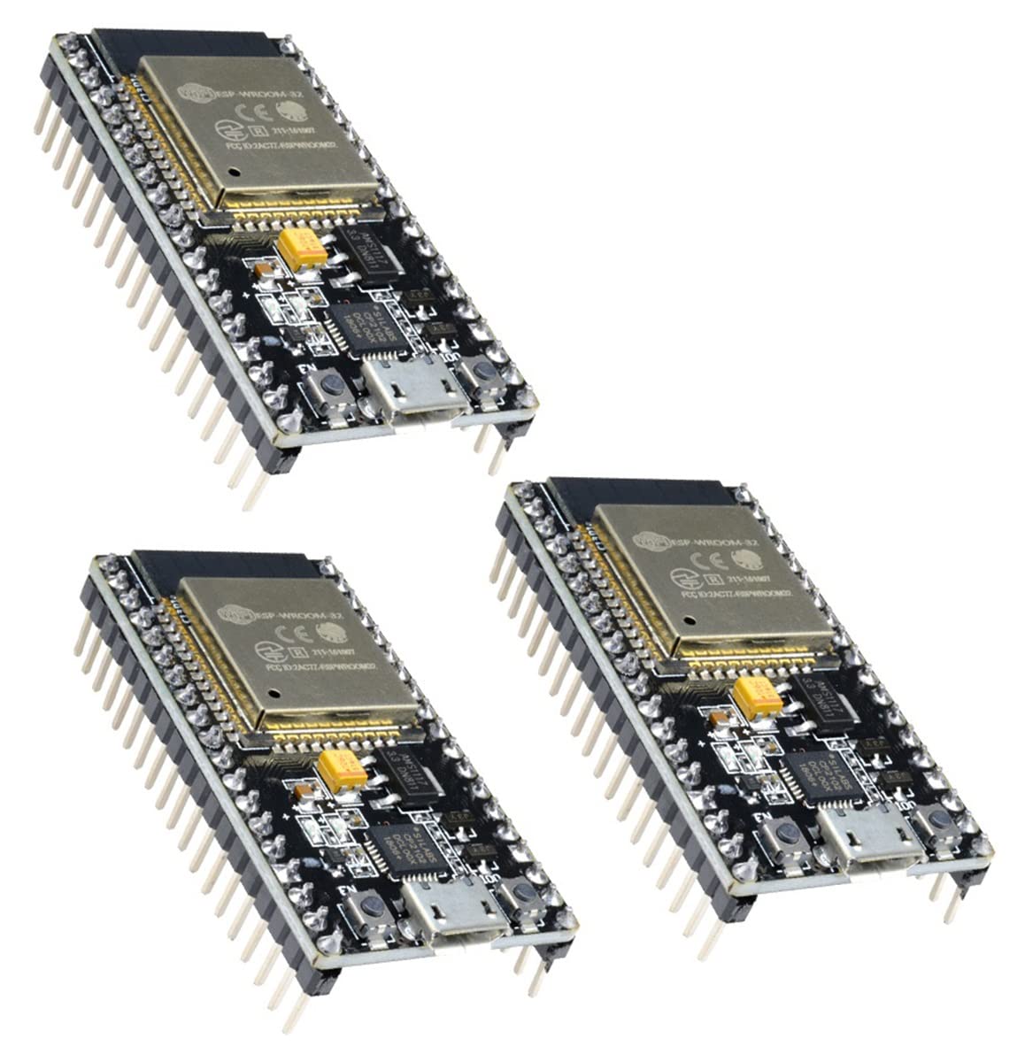 Aideepen ESP32-CAM W-BT Board+3 Pcs ESP-WROOM-32 Development Board