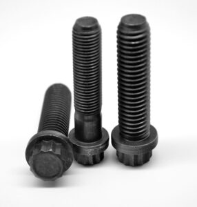 7/16-20 x 1 1/2 fine thread 12-point flange screw alloy steel thermal black oxide pk 15