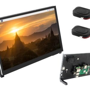 DIGISHUO 10.1 Inch Touchscreen Monitor for Raspberry Pi 4B/3B/2B | IPS FHD 1024×600| Responsive and Smooth Touch| Dual Built-in Speakers| HDMI Input| Compatible with Various Devices and OS