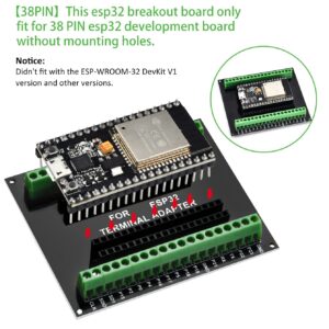 Aideepen ESP32-CAM W-BT Board+3 Pcs ESP-WROOM-32 Development Board