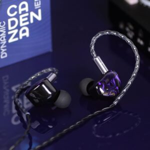 Linsoul Kiwi Ears Cadenza 10mm Beryllium Dynamic Driver IEM 3D Printed with Detachable Interchangeable Plug 0.78 2pin 3.5mm IEM Cable for Musician Audiophile (Perlude, Cadenza)