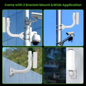 Gigabit Wireless Bridge with Mounts,AdaLov Point to Point/Multipoint WiFi Bridges,Outdoor CPE with 100/1000Mbps LAN Port,5.8G 3KM High Speed Wireless Ethernet Bridge with 16dBi High-Gain Antenna