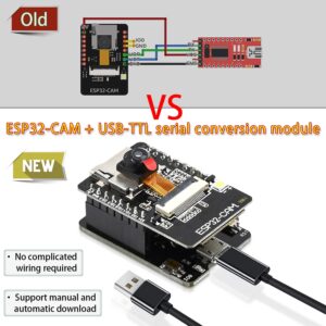 Aideepen ESP32-CAM W-BT Board+3 Pcs ESP-WROOM-32 Development Board