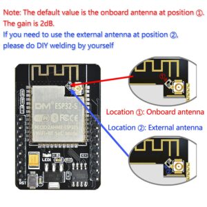 Aideepen ESP32-CAM W-BT Board+3 Pcs ESP-WROOM-32 Development Board