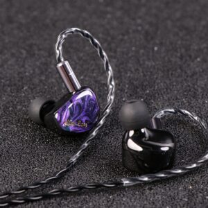 Linsoul Kiwi Ears Cadenza 10mm Beryllium Dynamic Driver IEM 3D Printed with Detachable Interchangeable Plug 0.78 2pin 3.5mm IEM Cable for Musician Audiophile (Perlude, Cadenza)