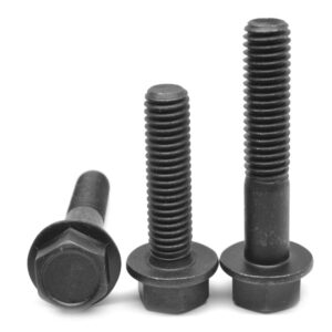 7/16-14 x 1 1/2 coarse thread grade 8 hex flange screw alloy steel thermal black oxide pk 30