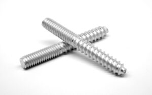 1/2-13 x 3 coarse thread hanger bolt low carbon steel zinc plated pk 100