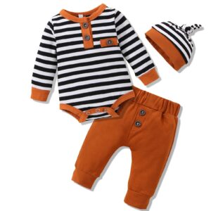 vinuoker newborn baby boy clothes preemie outfit long sleeve cotton pants sets infant fall winter clothes