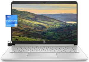 hp 2022 newest laptop computer, 14" hd display, quad-core intel pentium n5030 (upto 3.1ghz), 16gb ram, 512gb ssd, hd webcam, hdmi, bluetooth, wifi, rj-45, 1-year office 365, win10+marxsolcables