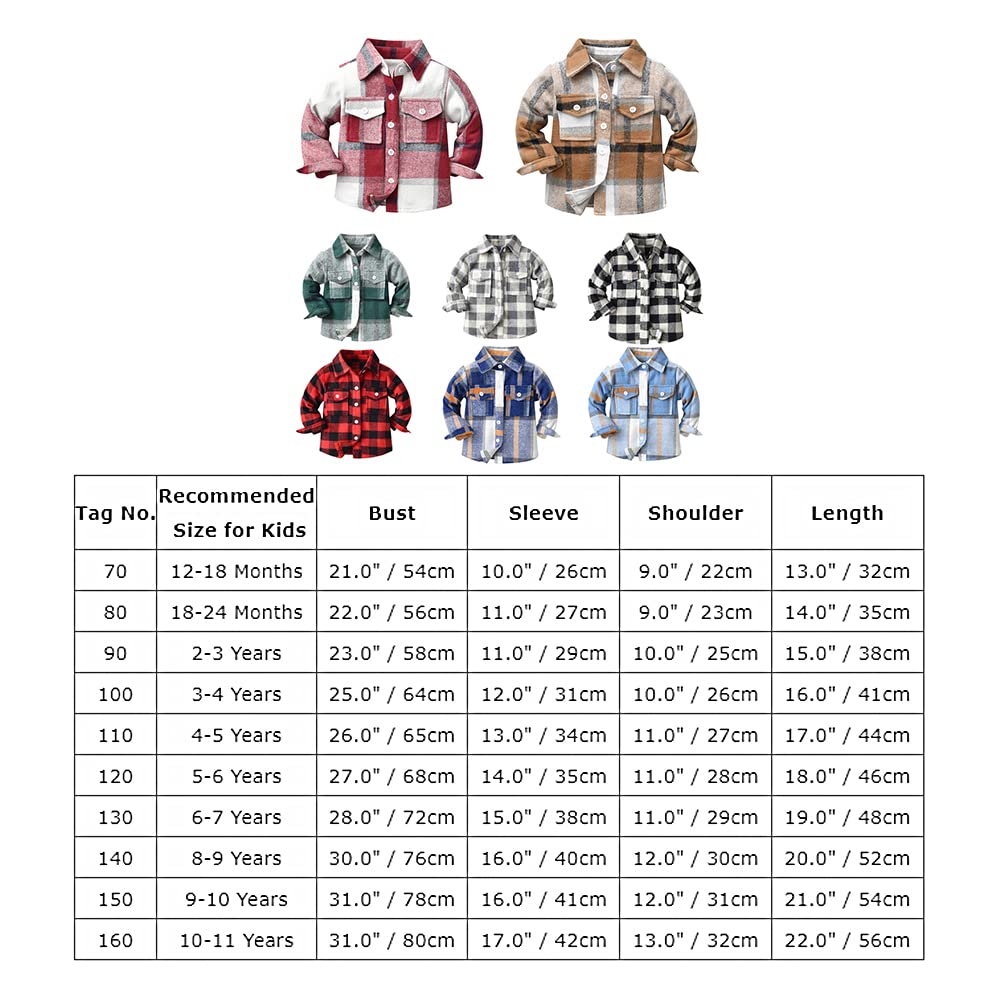 Baby Boys Flannel Shirts Jackets: Toddler Long Sleeve Shirt Boy Girl Shacket Fall Photoshoot Outfits for Toddler Button Down Dress Shirt Kids Winter Christmas Clothes Plaid Outwear Blue 18-24 Months