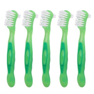 denture brush denture toothbrush denture brush set senior professional cleaning brush for daily use (green) denture brush toothbrush denture cleaner brush