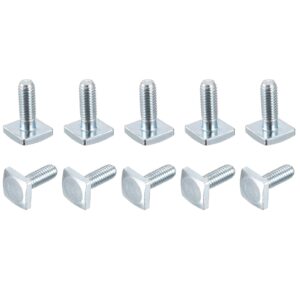 uxcell square head bolt, 20pcs m6x17.5mm fully thread carbon steel grade 4.8 square machine screws