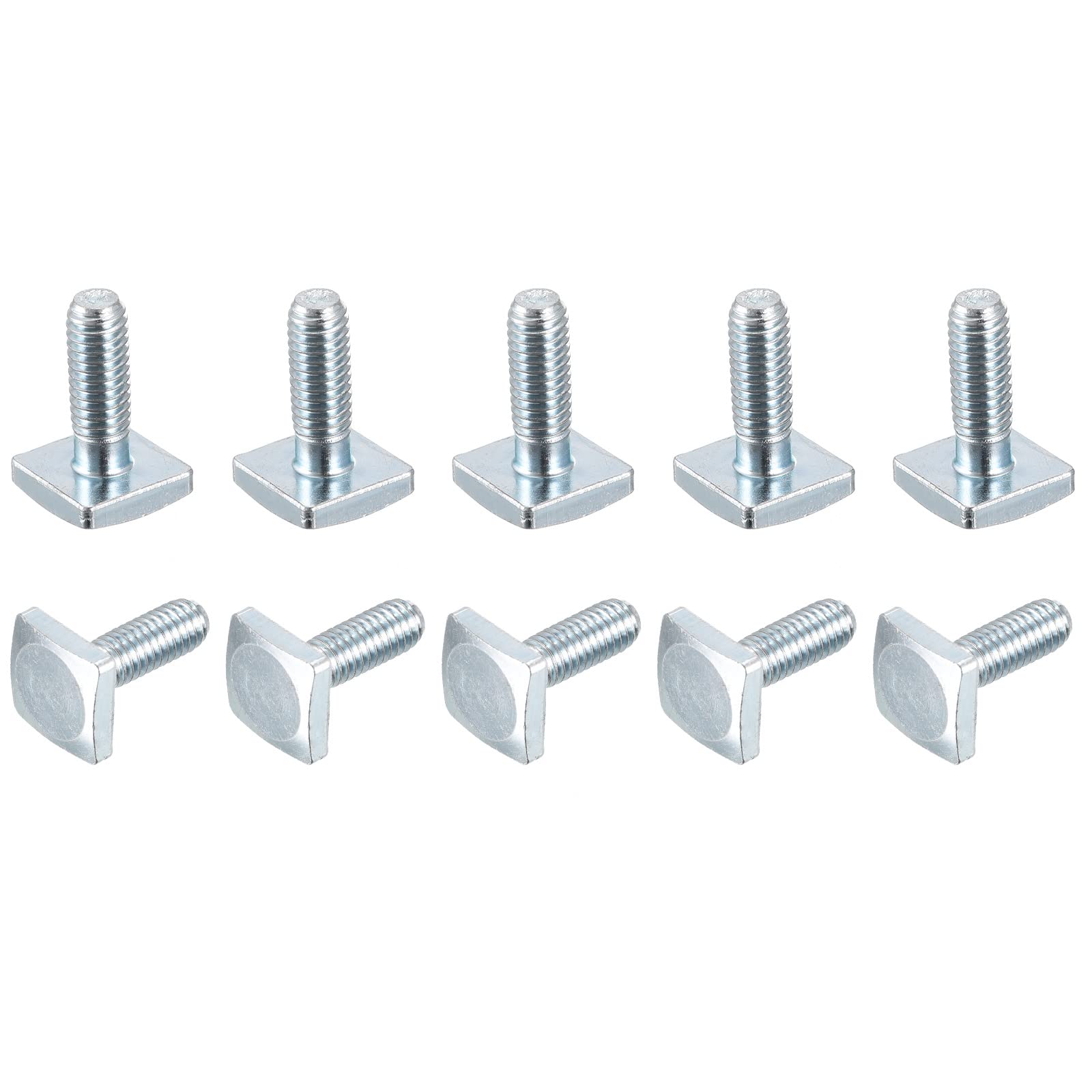 uxcell Square Head Bolt, 20pcs M6x17.5mm Fully Thread Carbon Steel Grade 4.8 Square Machine Screws