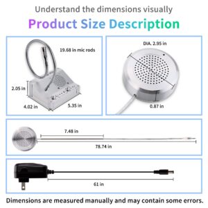 DESHUN Window intercom, Window Speakers, Dual-Way Window Counter intercom Microphone, for The Business/Bank/Office/Hospital/Station/Catering/Ticket Window to Provide Communication Solutions