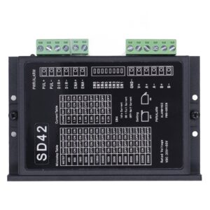 stepper motor driver, 2 phase digital electronic aluminum alloy controller easy to install dc20~50v 1.0~4.2a micro step resolutions sd42