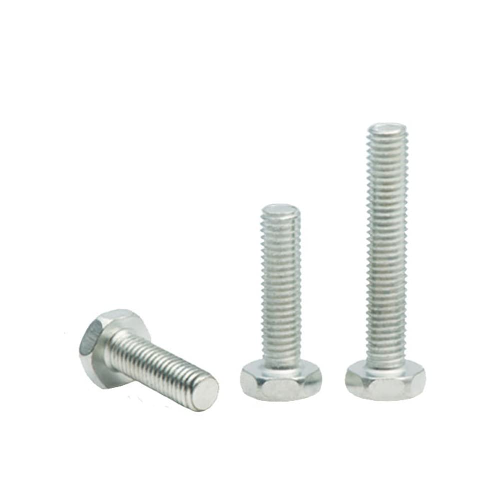 10 PCS Full Teeth Carbon Steel Plating White Zinc Outer Hexagonal Concave Head Bolt, for Mechanical AccessoriesM12x170mm