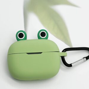 Cartoon Kawaii Case for JBL Vibe 200TWS Earbuds, Seadream Portable Cute 3D Animal Frog Eye Cartoon Scratch Shock Resitant Protective Cover with Carabiner (Frog Eye)