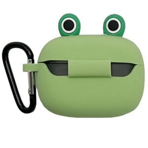 Cartoon Kawaii Case for JBL Vibe 200TWS Earbuds, Seadream Portable Cute 3D Animal Frog Eye Cartoon Scratch Shock Resitant Protective Cover with Carabiner (Frog Eye)