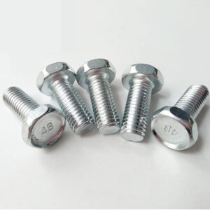 10 PCS Full Teeth Carbon Steel Plating White Zinc Outer Hexagonal Concave Head Bolt, for Mechanical AccessoriesM12x170mm