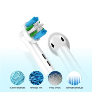 Toothbrush Heads for Oral B Braun Replacement Heads, Professional Electric Toothbrush Heads, Precision Clean Brush Heads Refill Compatible with Oral-B 8000/Pro 9600/1000/ 3000/5000/7000 (EB25XA)