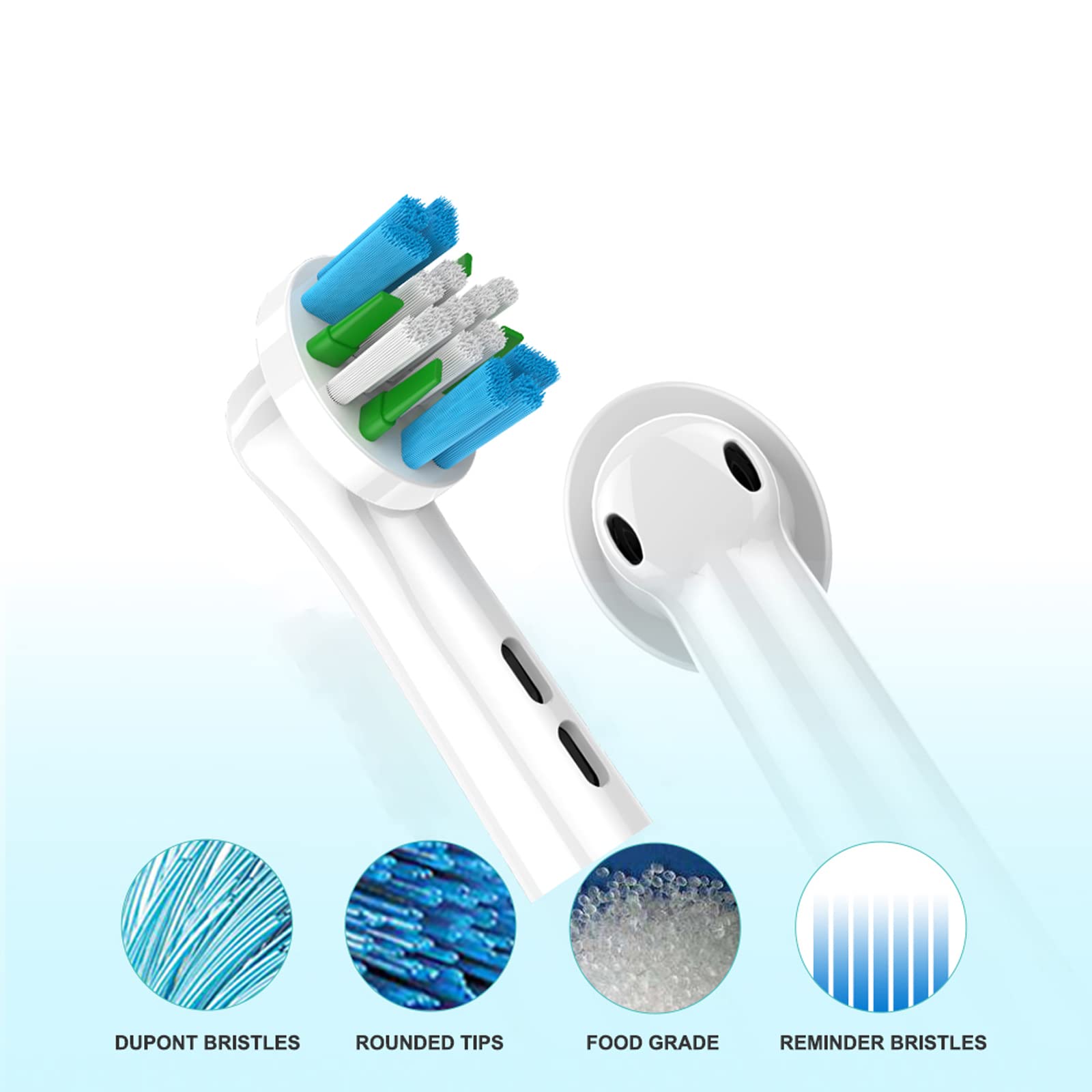 Toothbrush Heads for Oral B Braun Replacement Heads, Professional Electric Toothbrush Heads, Precision Clean Brush Heads Refill Compatible with Oral-B 8000/Pro 9600/1000/ 3000/5000/7000 (EB25XA)