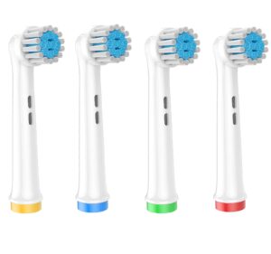 toothbrush heads for oral b braun replacement heads, professional electric toothbrush heads, precision clean brush heads refill compatible with oral-b 8000/pro 9600/1000/ 3000/5000/7000 (eb17xsa)