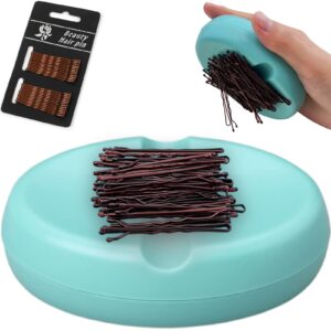 magnetic hair clip and sewing pin holder cushion with 24 bobby pins