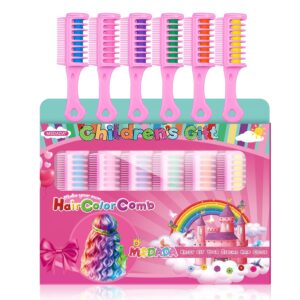 new hair chalk comb for girls and kids with light hair, washable temporary hair color dye for kids ages 5 6 7 8 9 10+ birthday party gift cosplay diy, christmas, halloween