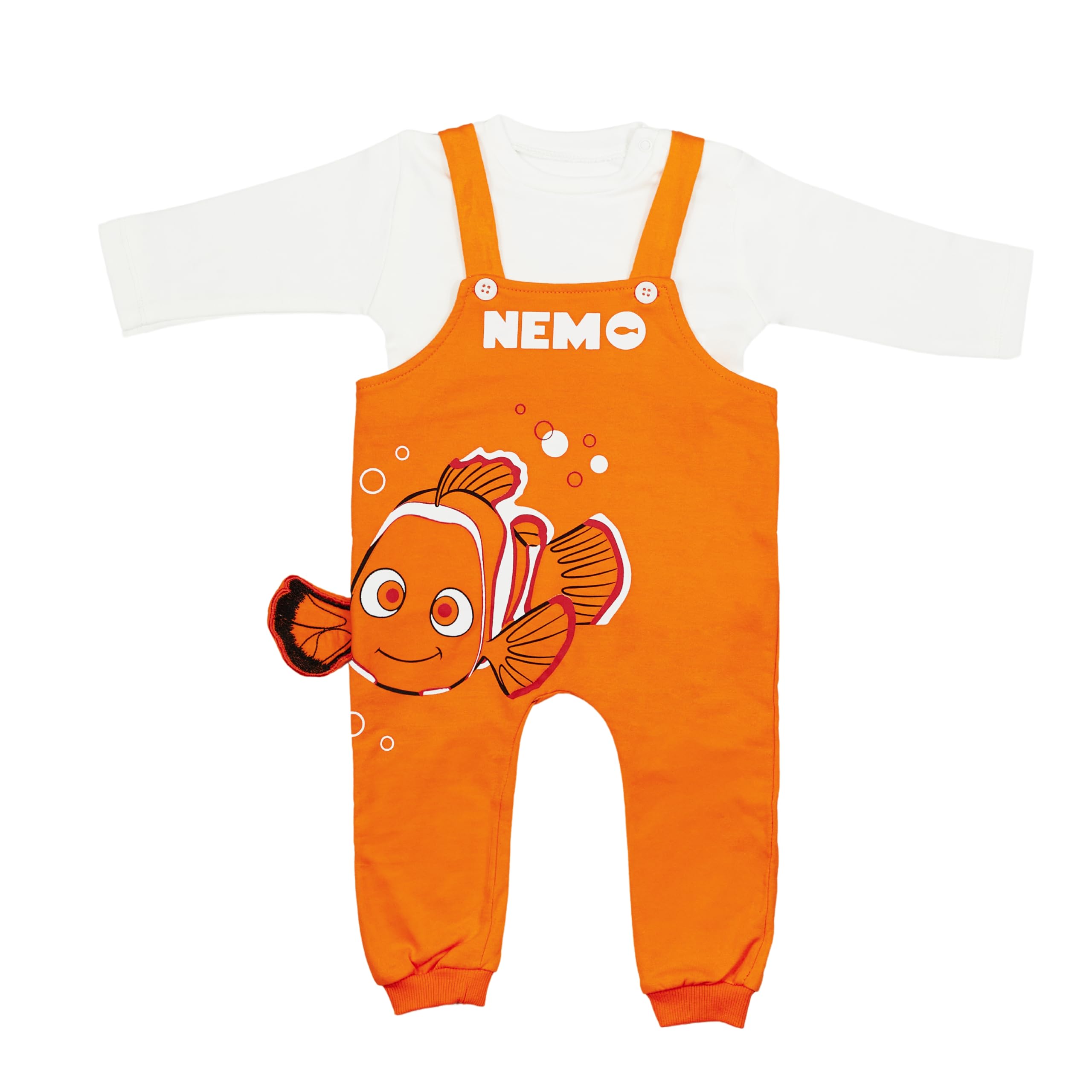 Finding Nemo Cotton Baby Overall Romper With Long Sleeve Tshirt For Newborn Infant – 2 PIECES - Boy Girl (as1, age, 18_months, 18-24 months)