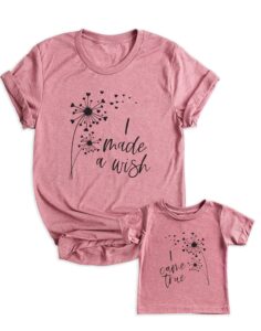 mom and daughter matching outfits i made a wish mommy and me shirts mom and baby matching shirt