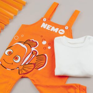 Finding Nemo Cotton Baby Overall Romper With Long Sleeve Tshirt For Newborn Infant – 2 PIECES - Boy Girl (as1, age, 18_months, 18-24 months)