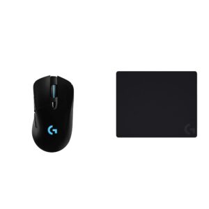 logitech g703 lightspeed wireless gaming mouse rubber side grips - black logitech g440 hard gaming mouse pad, optimized for gaming sensors, mac and pc gaming accessories, 340 x 280 x 5 mm