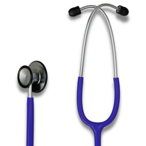 hcs stethoscope, classic lightweight - medical grade, dual head stethoscopes for nurses, students, home - 22 inch tubing (blue)