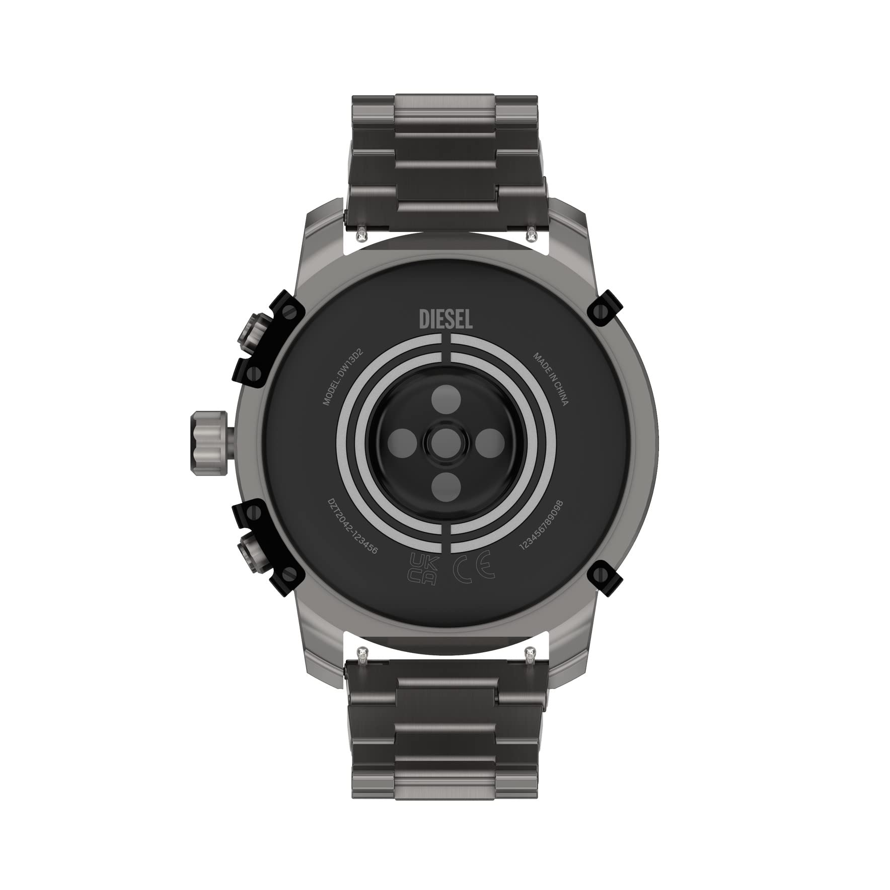 Diesel Men's Griffed Gen 6 45mm Stainless Steel Touchscreen Smart Watch, Color: Gunmetal (Model: DZT2042V)