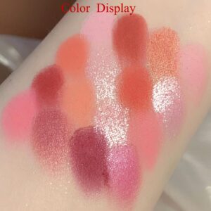 Pink Red Eyeshadow Palette, 16 Colors Pink Matte Glitter Metallic Eye Shadow Pallet, Korean Eyeshadow Palette Makeup, Pigmented Red Eyeshadow Kit for Halloween Parties Joker Vampire Clown Makeup