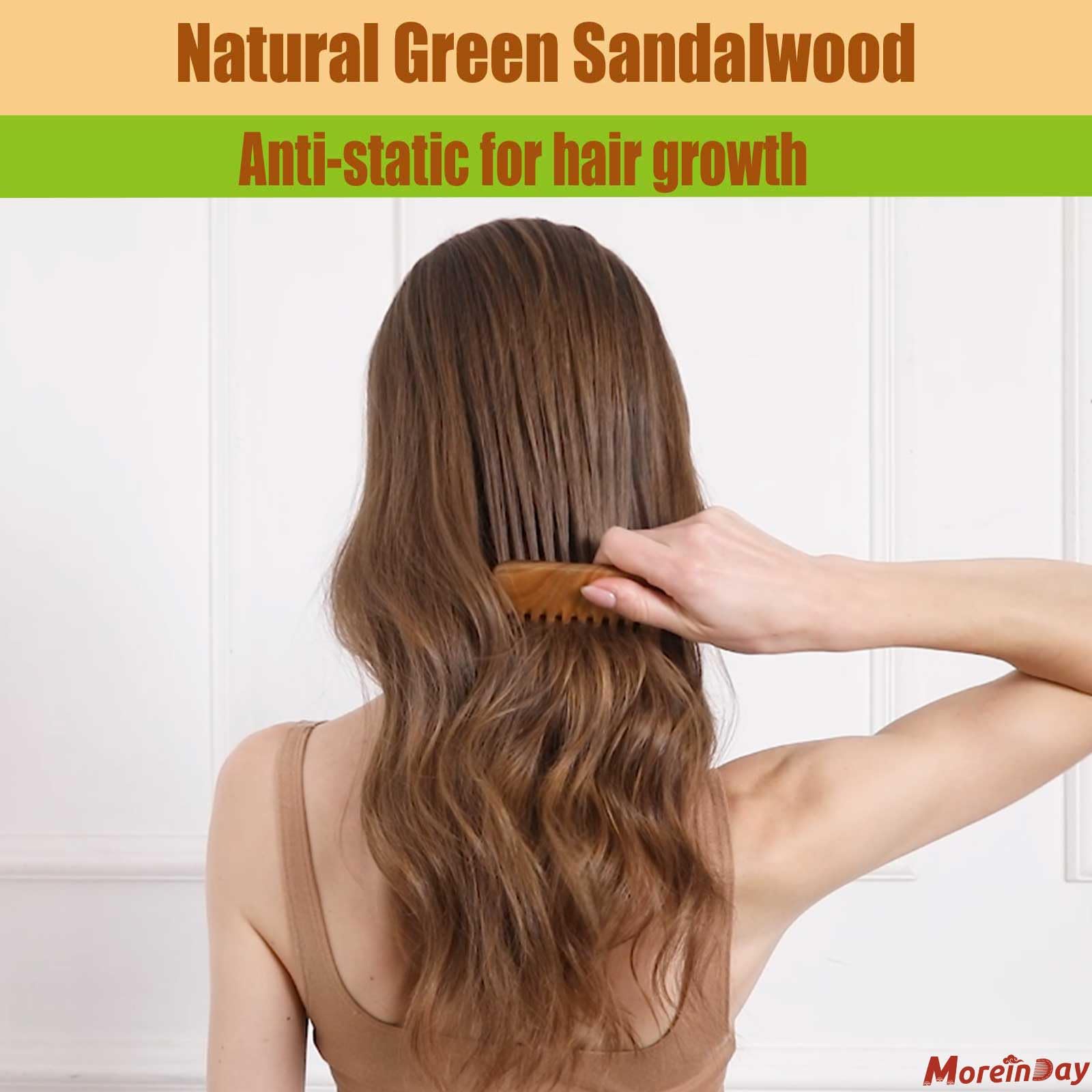 The Moreinday Sandalwood Wide Tooth Hair Comb for Women and Men