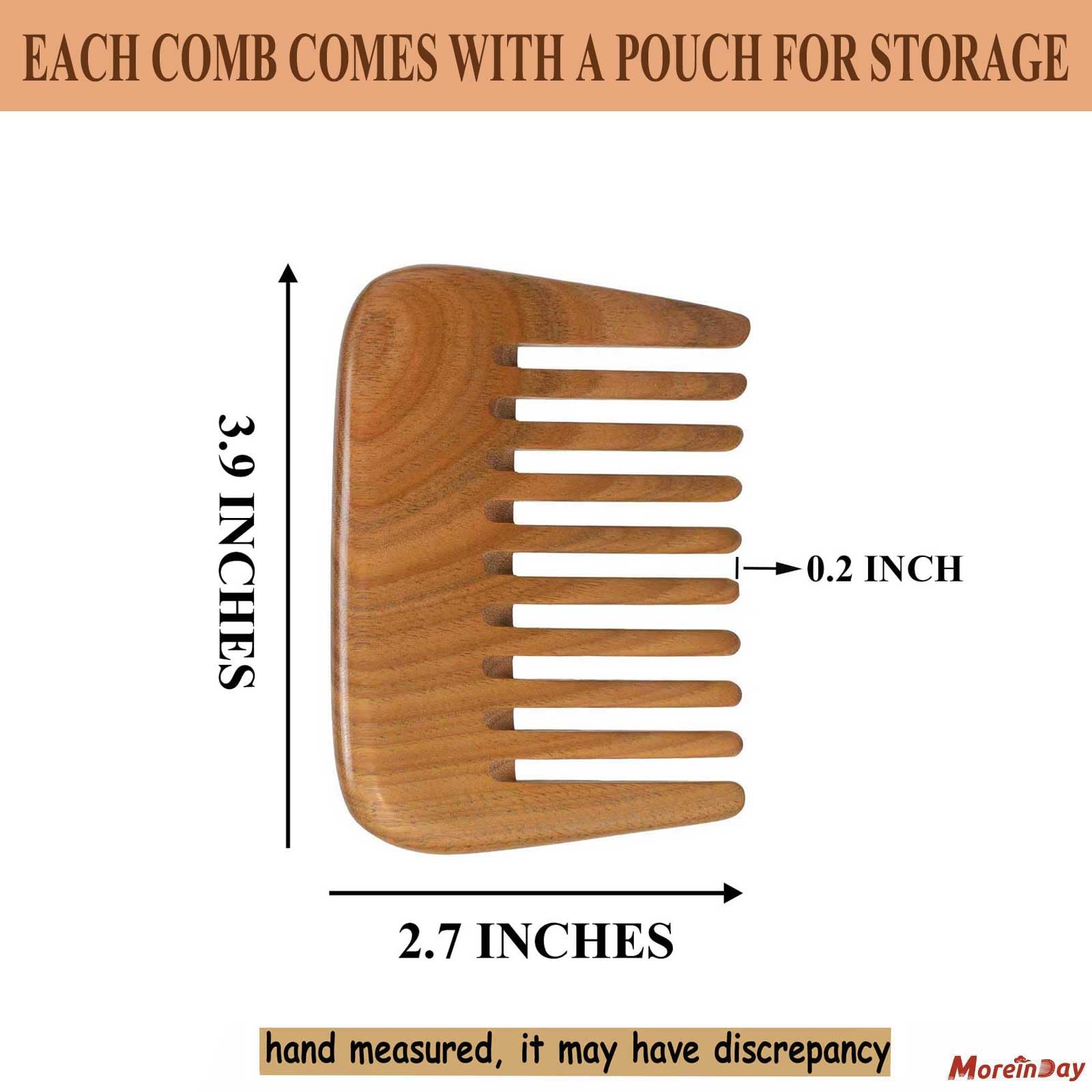 The Moreinday Sandalwood Wide Tooth Hair Comb for Women and Men