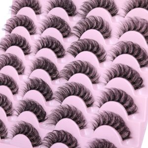 jimire false eyelashes with clear band wispy cat eye natural russian strip d curl lashes faux mink cat eye 15mm wispy fluffy thin lashes 14 pairs pack