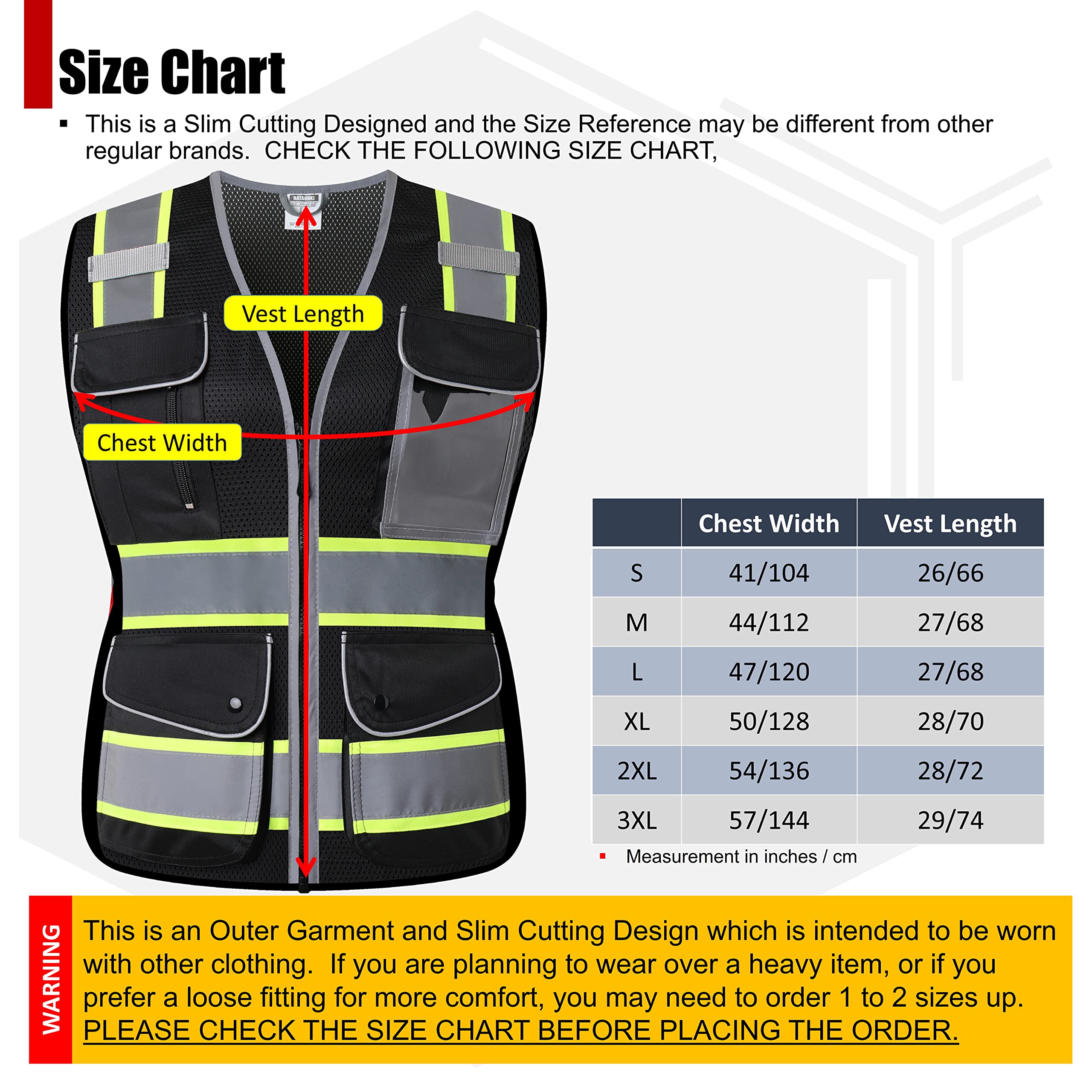 HATAUNKI High Visibility Reflection Black Mesh Safety Vests with 9 Pockets and Front Zipper, hi vis safety vest for Women, Meets ANSI/ISEA Standards(Black-16,Medium)