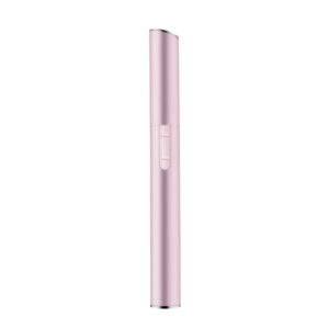 cdar brow trimmer，painless eyebrow & facial hair trimmer for men & women, battery included electric groomer pink