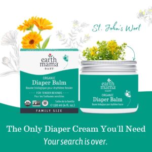 Earth Mama Organic Diaper Balm Multipurpose Baby Ointment Set | EWG Verified, Petroleum & Fragrance Free with Calendula for Sensitive Skin