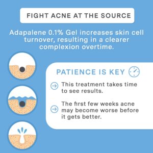 Curist Adapalene 0.1% Acne Free Gel (45gr 1.6oz 90 Day Supply - XL Tube) - Topical Retinoid Acne Medicine - Stop Acne Whiteheads Blackheads & Clogged Pores - Adapalene Retinoid Acne Treatment For Face