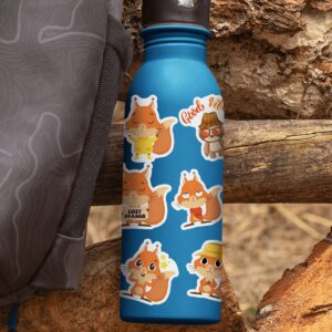 GOLEEX 20 Pack Pcs Squirrel Sticker Cute Animal Waterproof Vinyl Stickers Decals Item for Adults Kids Boys Journaling Diary Water Bottle Phone Computer Accessories Birthday Gifts