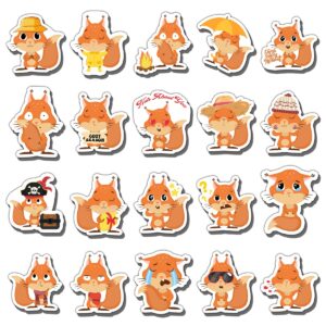 goleex 20 pack pcs squirrel sticker cute animal waterproof vinyl stickers decals item for adults kids boys journaling diary water bottle phone computer accessories birthday gifts