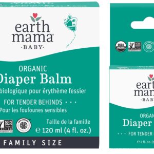 Earth Mama Organic Diaper Balm Multipurpose Baby Ointment Set | EWG Verified, Petroleum & Fragrance Free with Calendula for Sensitive Skin