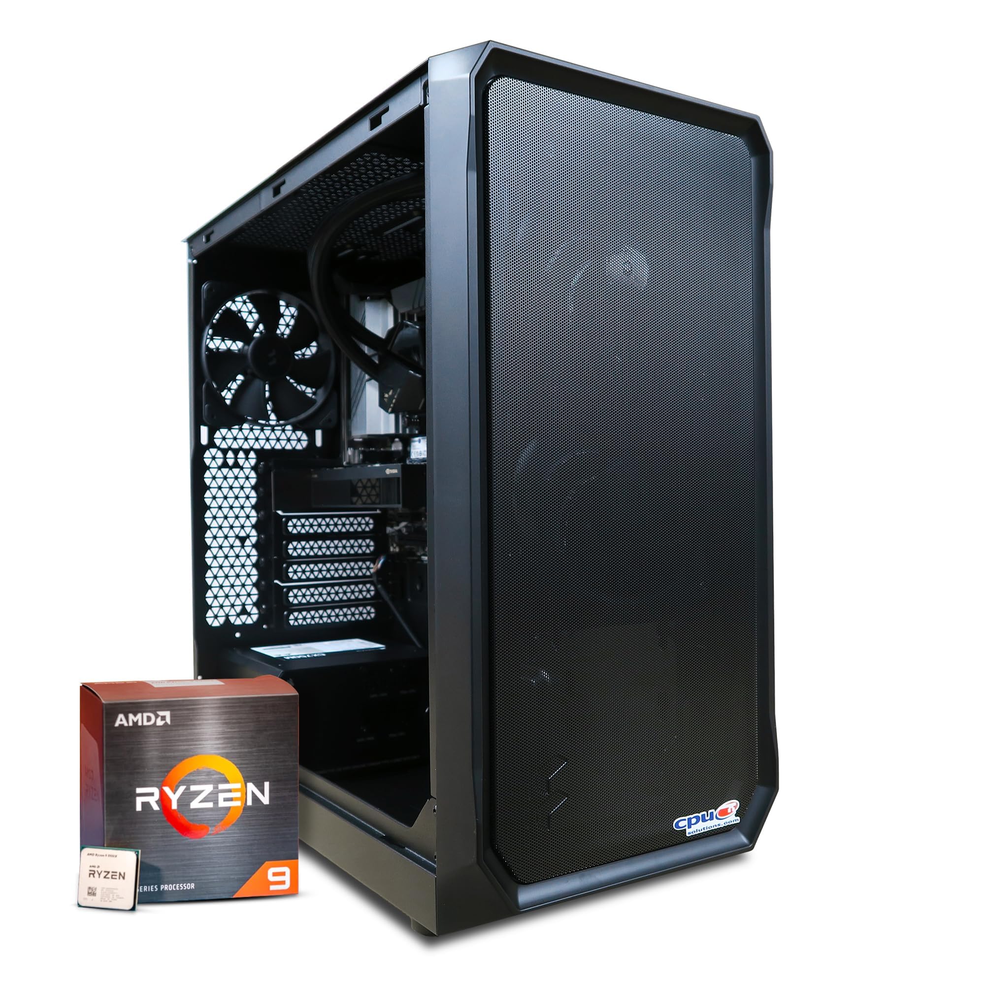 CPU Solutions Express HD Video Editing PC, CEV-8832-A4-8K, 4K, HD Video Editing Workstation - Ryzen 7950X, 5.7Ghz 16-Core, 64GB DDR5 RAM, 2TB NVMe SSD, Quadro RTX A4000, Windows 11 Pro PC Tower